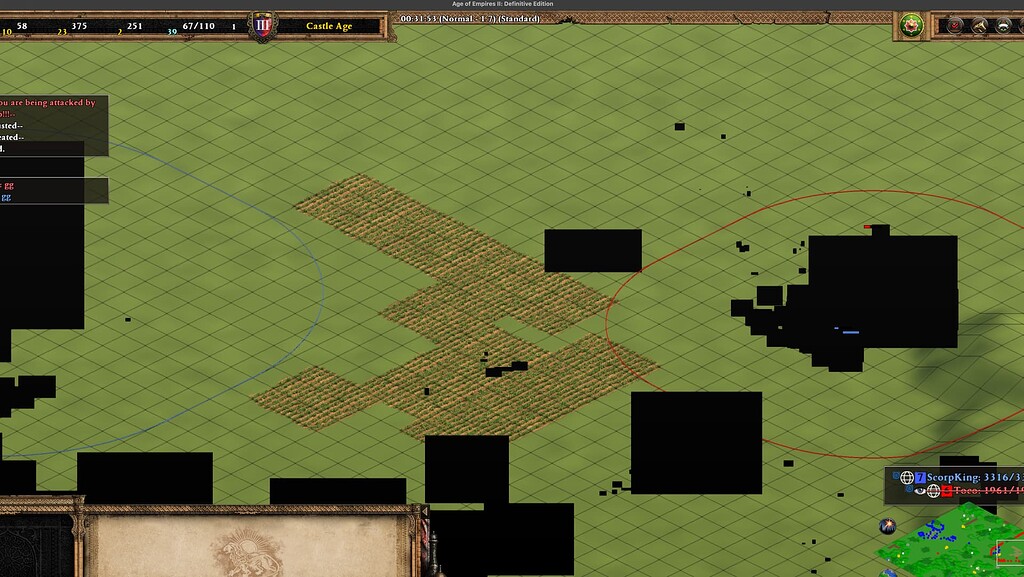 Graphics crashes after lag and everything on screen is black with Map ...