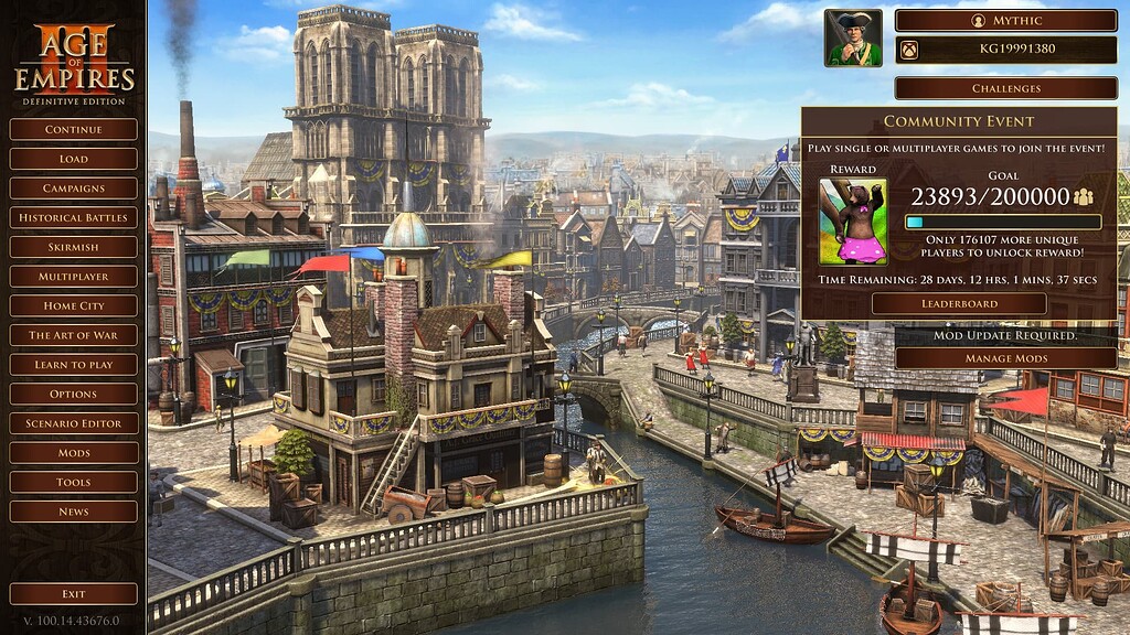 Main menu tweak - III - Modding - Age of Empires Forum