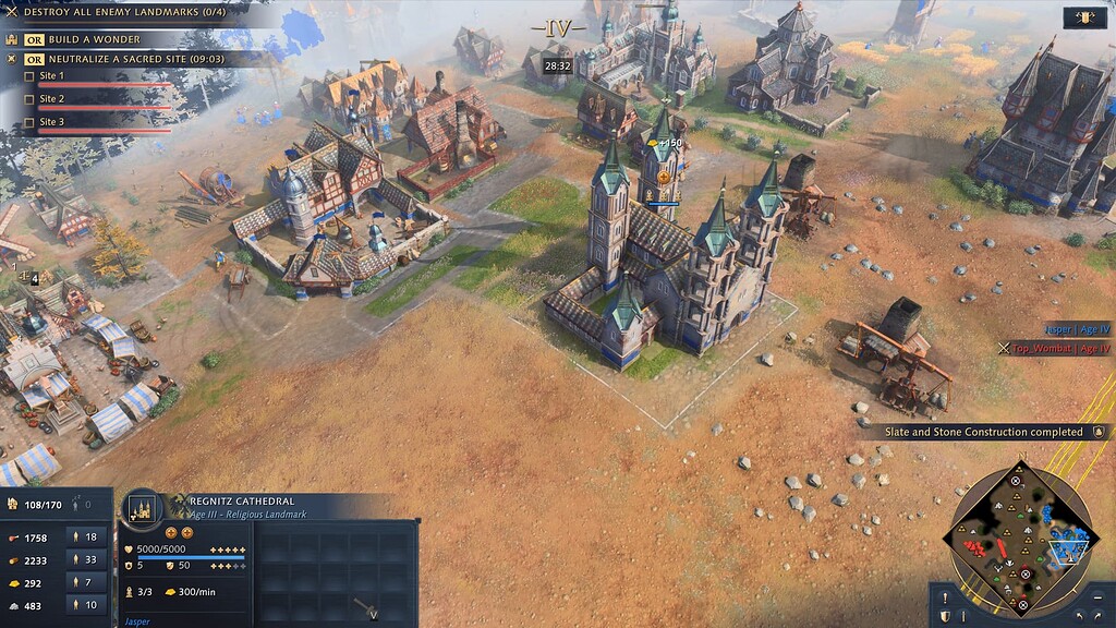 Regnitz cathedral not giving bonus - IV - Report a Bug - Age of Empires ...