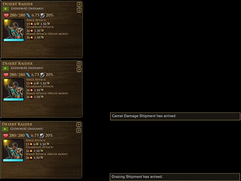 Inconsistent "Camel" card interactions with Berber Camel Rider, Berber Sultan, Desert Raider ...