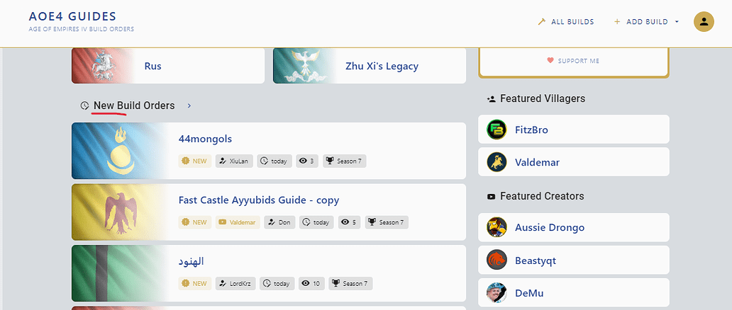 Where to Get Build Orders? - IV - Discussion - Age of Empires Forum