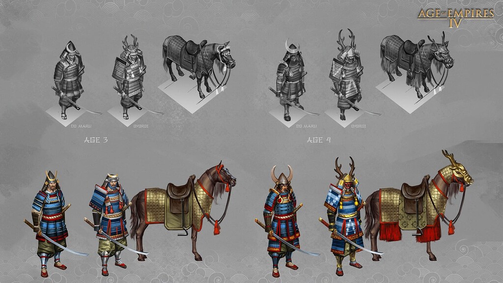 Mounted Samurai Concept art - IV - Discussion - Age of Empires Forum