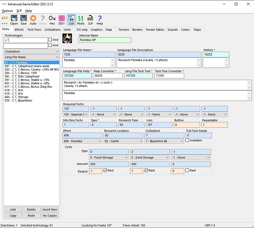 Creating Custom OP civs with Advanced Genie Editor - II - Modding - Age of Empires Forum