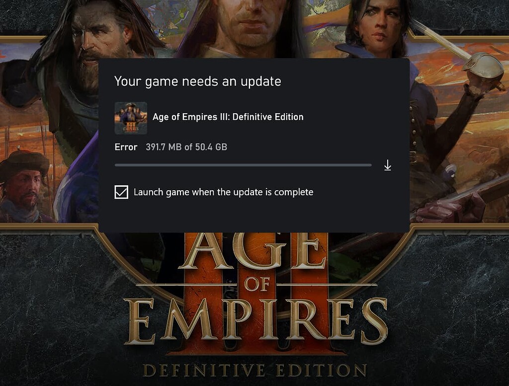 April 17th 2023 start of game starts upgrade and locks up w/ error message - II - Report a Bug ...