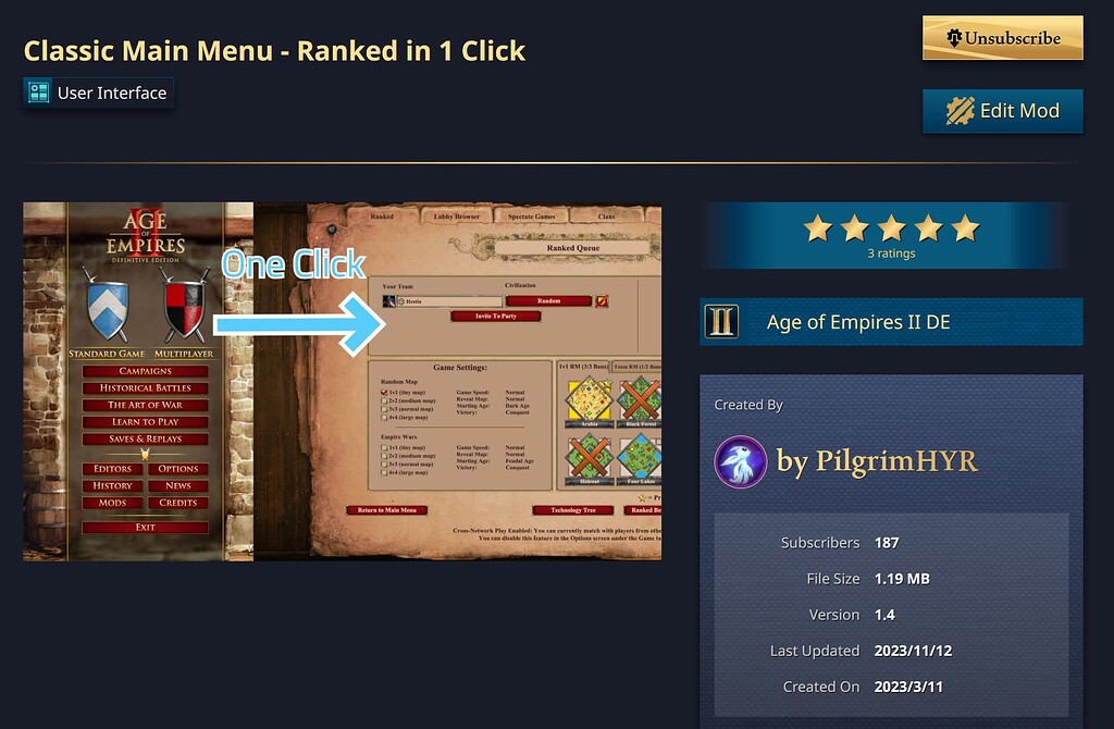 Mod shows incorrect thumbnail - II - Modding - Age of Empires Forum