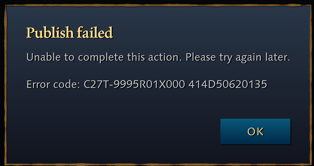 Publish failed. Not clear what the problem is - IV - Modding - Age of Empires Forum