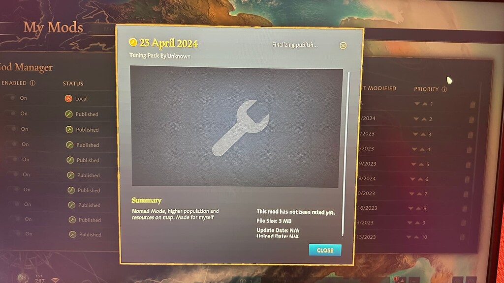 Can't upload mods or publish them? - IV - Modding - Age of Empires Forum