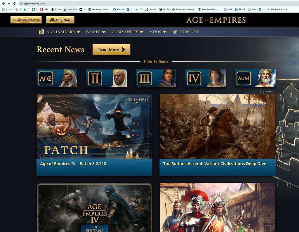 Information about new DLC not showing on homepage - II - Report a Bug - Age of Empires Forum