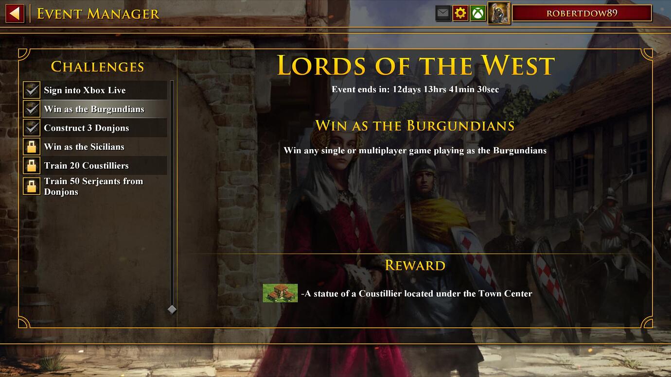 Second LOTW Challenge Reward (Coustillier Statue) not Permanently ...