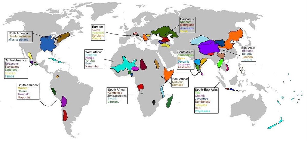 Map of Civilisations not in AoE 2 (as of December 2022) - II ...