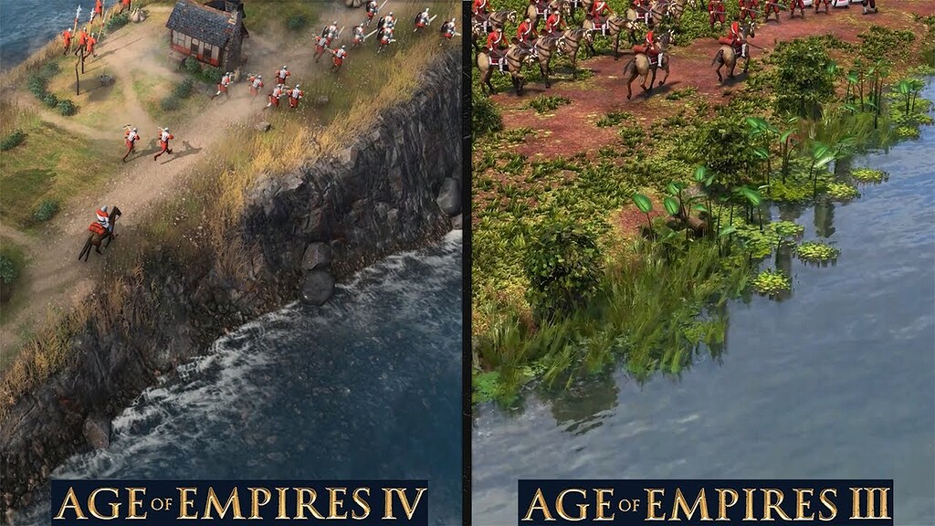 Video of graphic comparison between AOE-3 and AOE-4 - IV - Discussion ...