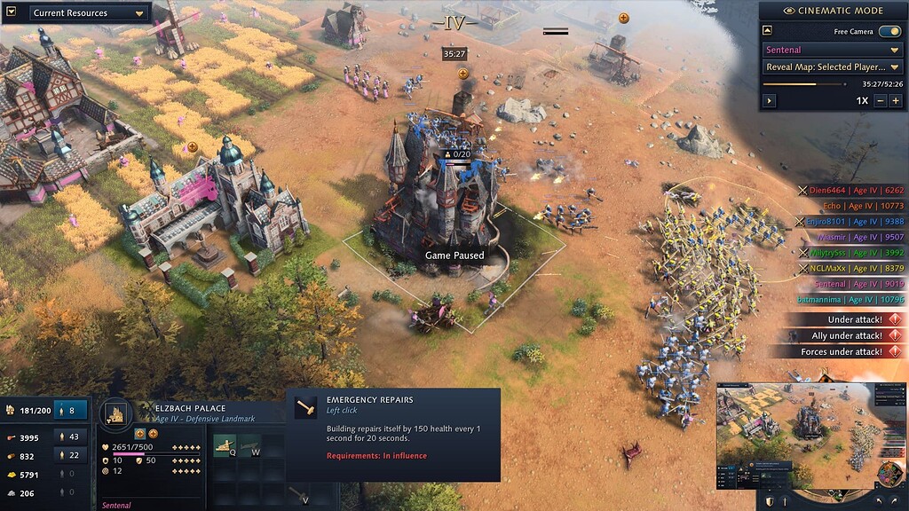 HRE - Emergency Repair not working - IV - Report a Bug - Age of Empires ...