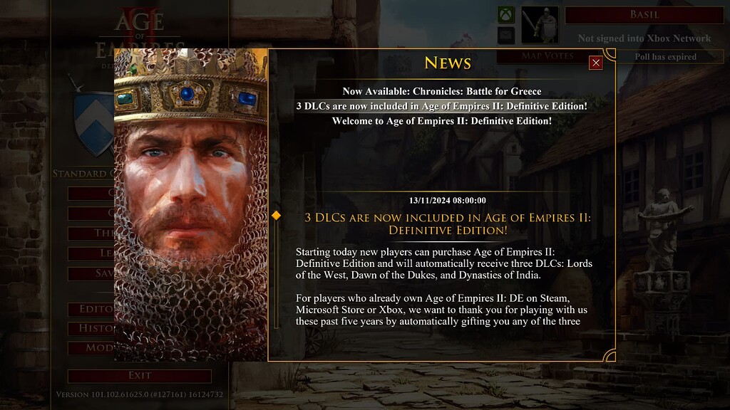 Can't acces 3 free DLC - Ask for Help - Age of Empires Forum