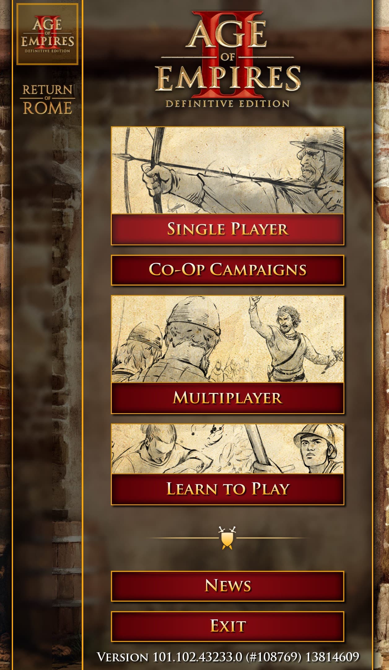 Half of RoR/AoE2 Menu is blurred - II - Report a Bug - Age of Empires Forum