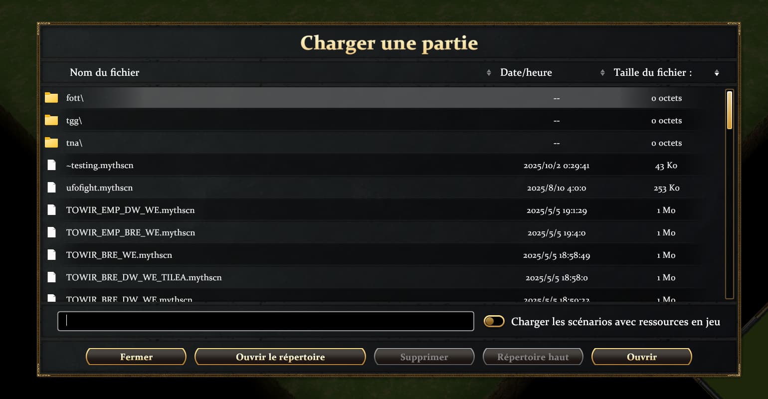 Reversed alphabetical order in the loading scenario window - Report a ...
